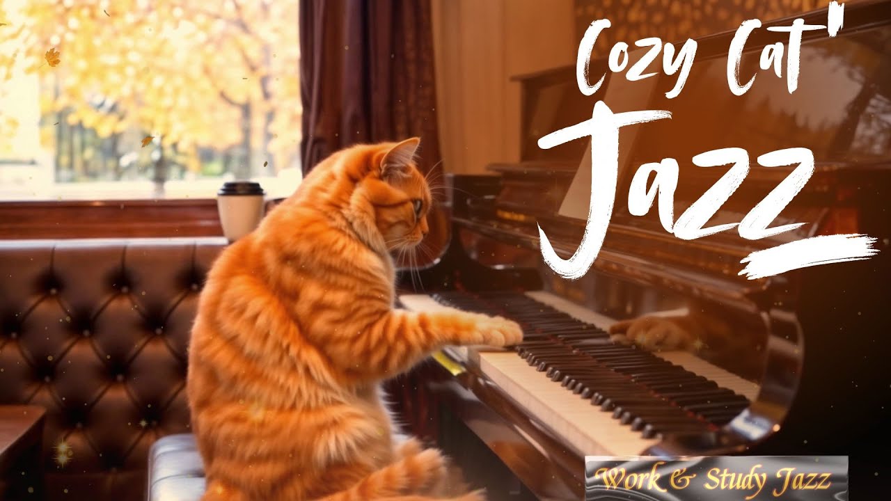 Smooth Piano Jazz & a Cute Cat 😻 Swing Jazz and Feline Cuteness to ...
