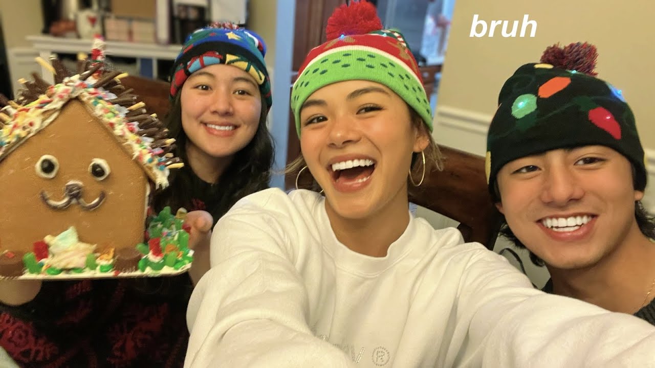 the night before Christmas + gingerbread house SMACK DOWN *vlog* - YouTube