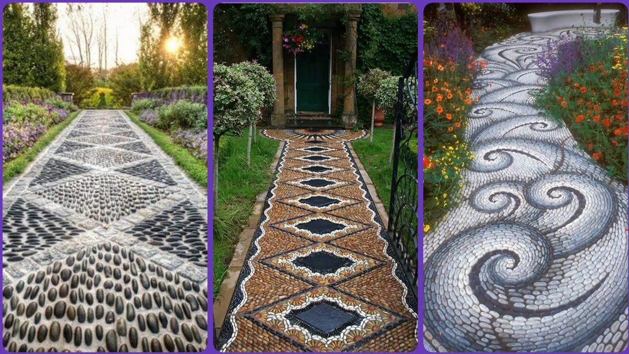 New theme of pebble art/pebble mosaic/pebble flooring - YouTube