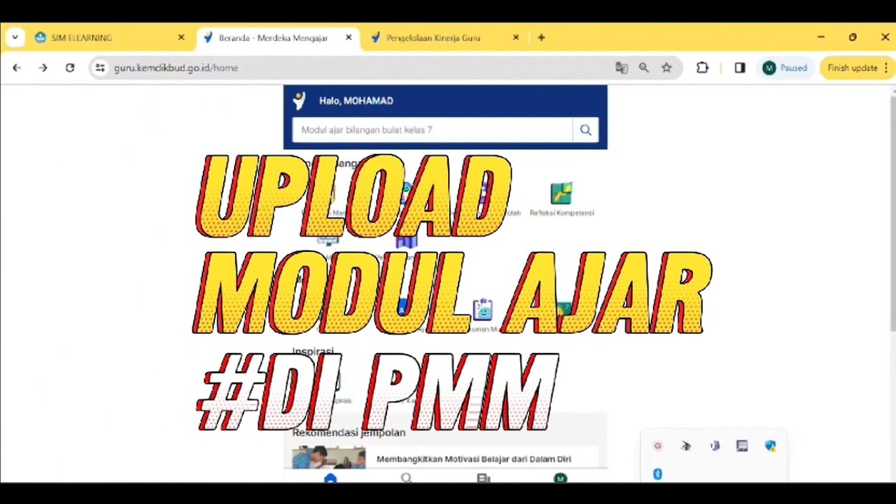 UPLOAD MODUL AJAR I Bukti Karya di PMM - YouTube