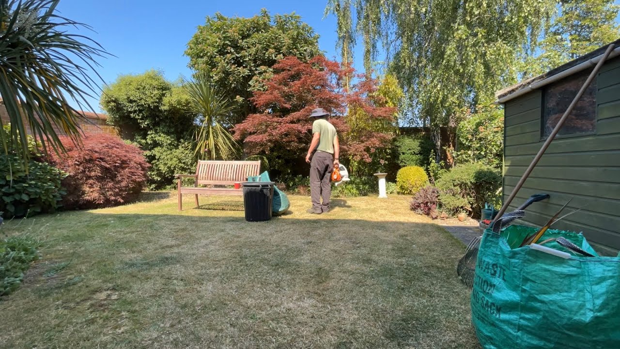 Giving this Tiny Backyard a Tidy up - YouTube