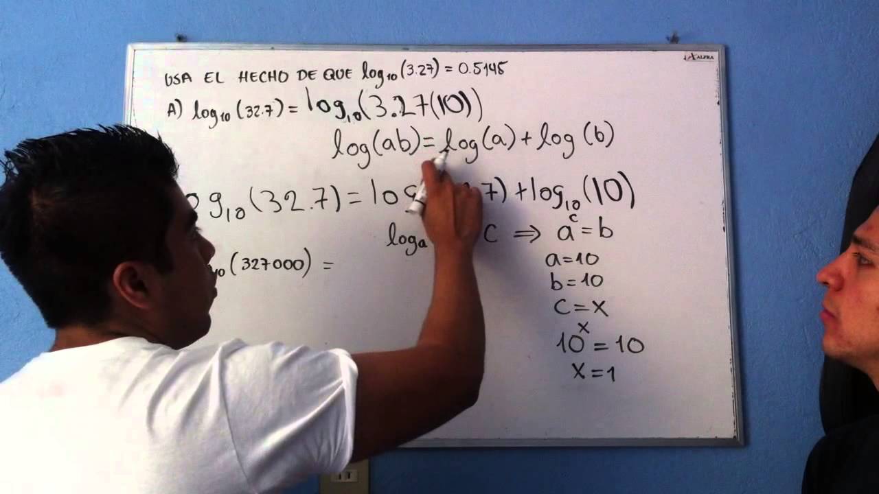 Cálculo de un Logaritmo sin Calculadora Ejercicio 1 - YouTube