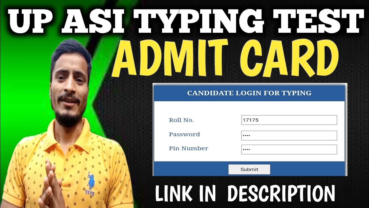 UPASI Typing Admit Card link , upasi typing admit card 2022 download # ...