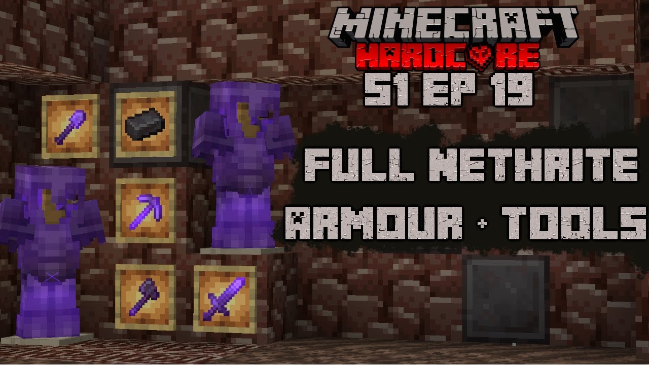 Getting Full Netherite Armour And Tools In Hardcore Minecraft | S1 Ep ...