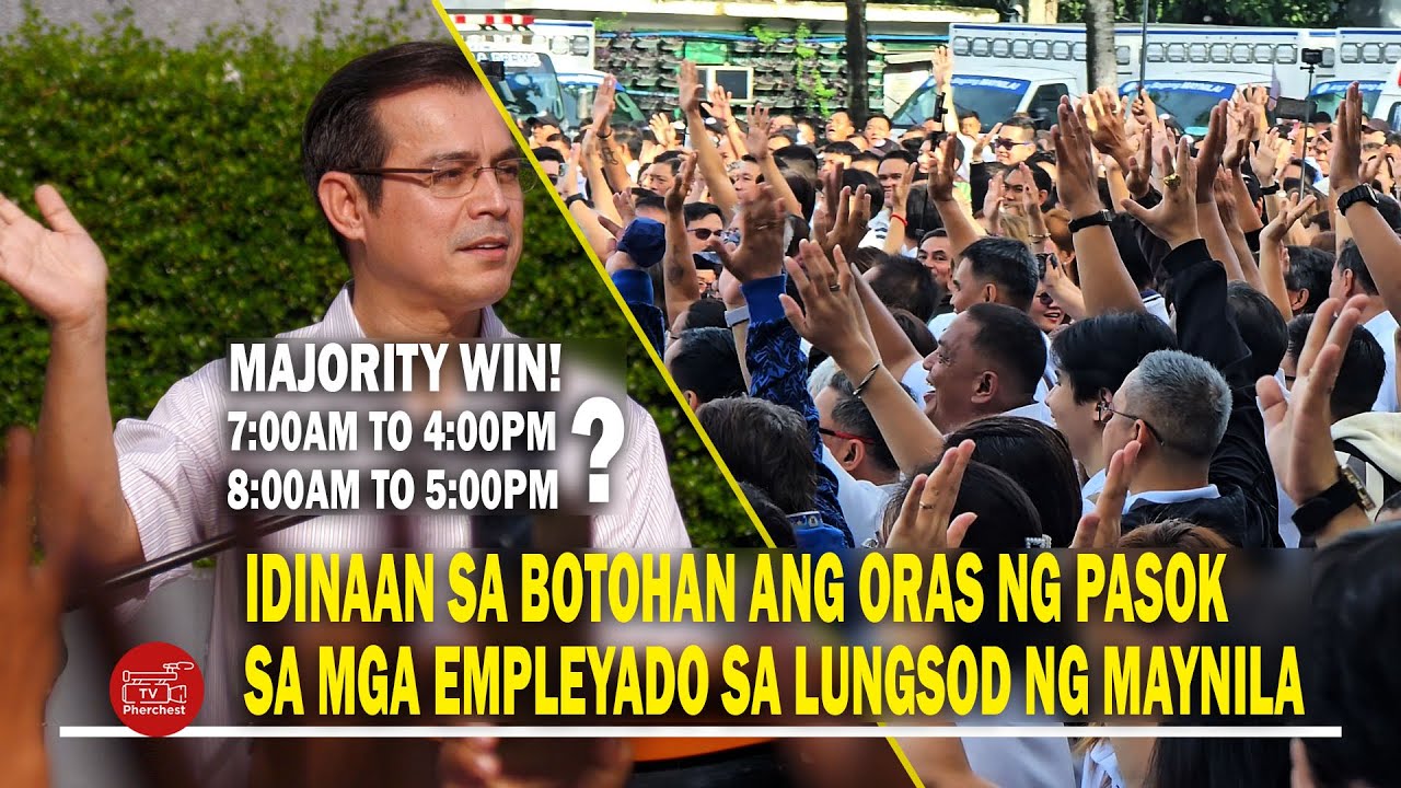 IDINAAN SA BOTOHAN ANG ORAS NG PASOK SA MGA EMPLEYADO SA LUNGSOD NG ...