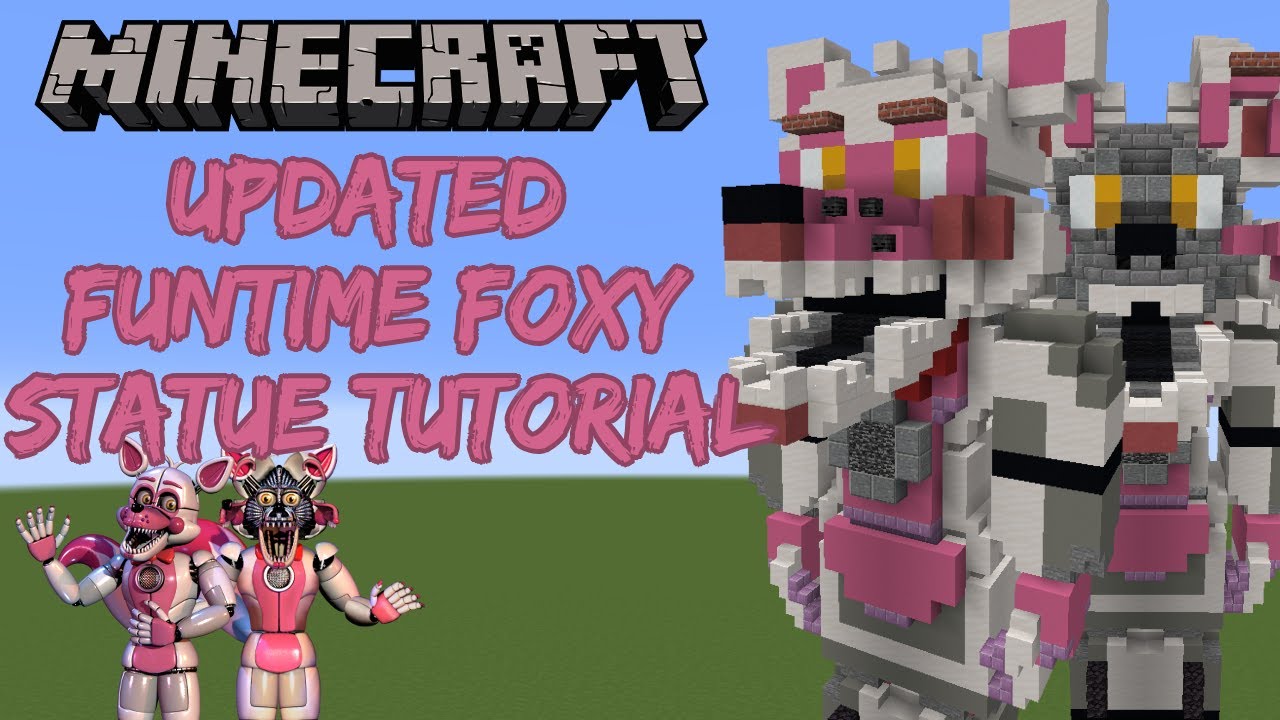 Minecraft Tutorial RE-DO: Updated Funtime Foxy Statue (Five Nights at Freddy's: Sister Location ...