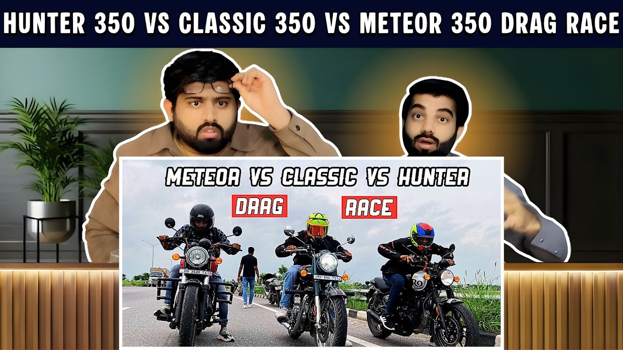 Pakistani Reaction on Hunter 350 vs Classic 350 vs Meteor 350 Drag Race ...