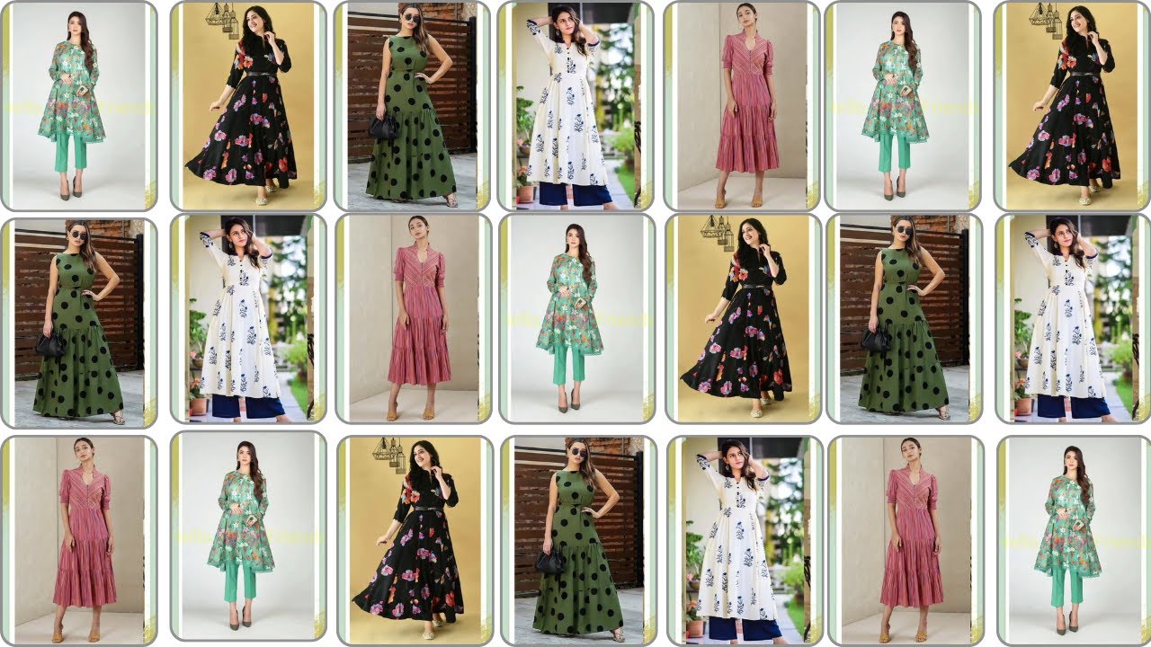 Most Awesome💕💕 Floral Printed Frock Design | All Over Printed Frock ...