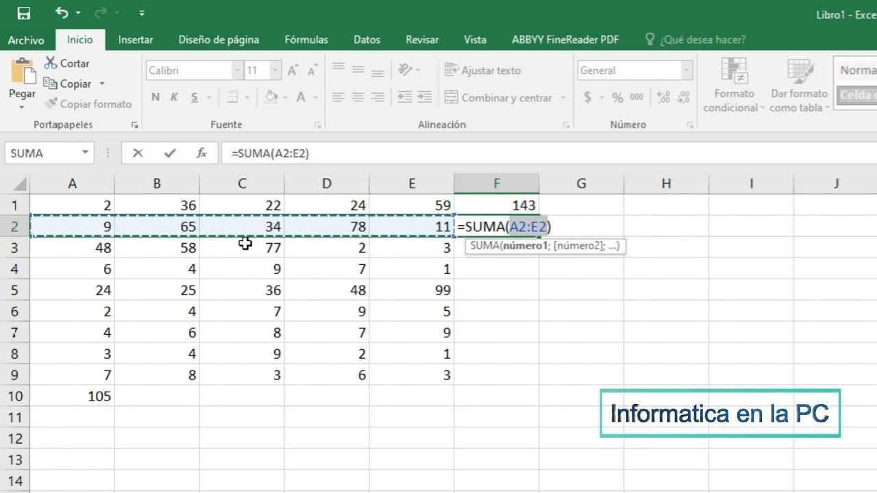 Como sumar filas o columnas en Excel rápido y fácil - YouTube