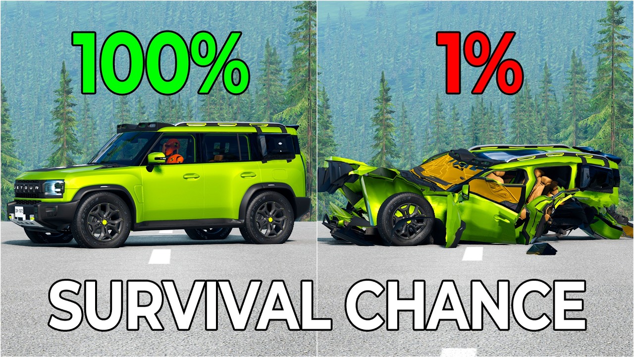 Realistic Survival Chance Crashes (with dummies) #32 | BeamNG.drive ...