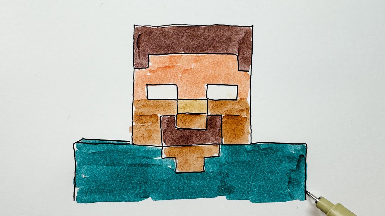 How To Draw Herobrine From Minecraft On Scratch
