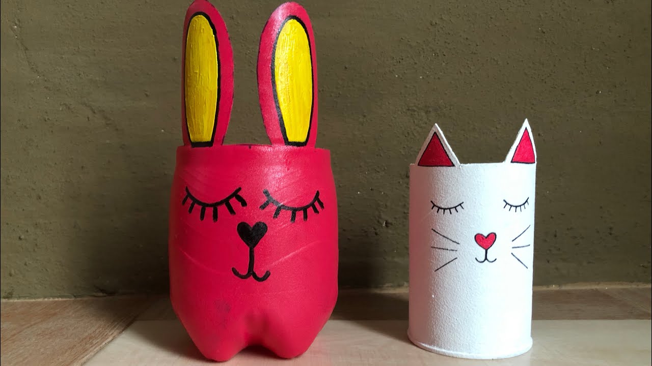 Waste Material Craft/ Bottle Recycle/ Pringles Jar/ Home/ DIY organiser ...