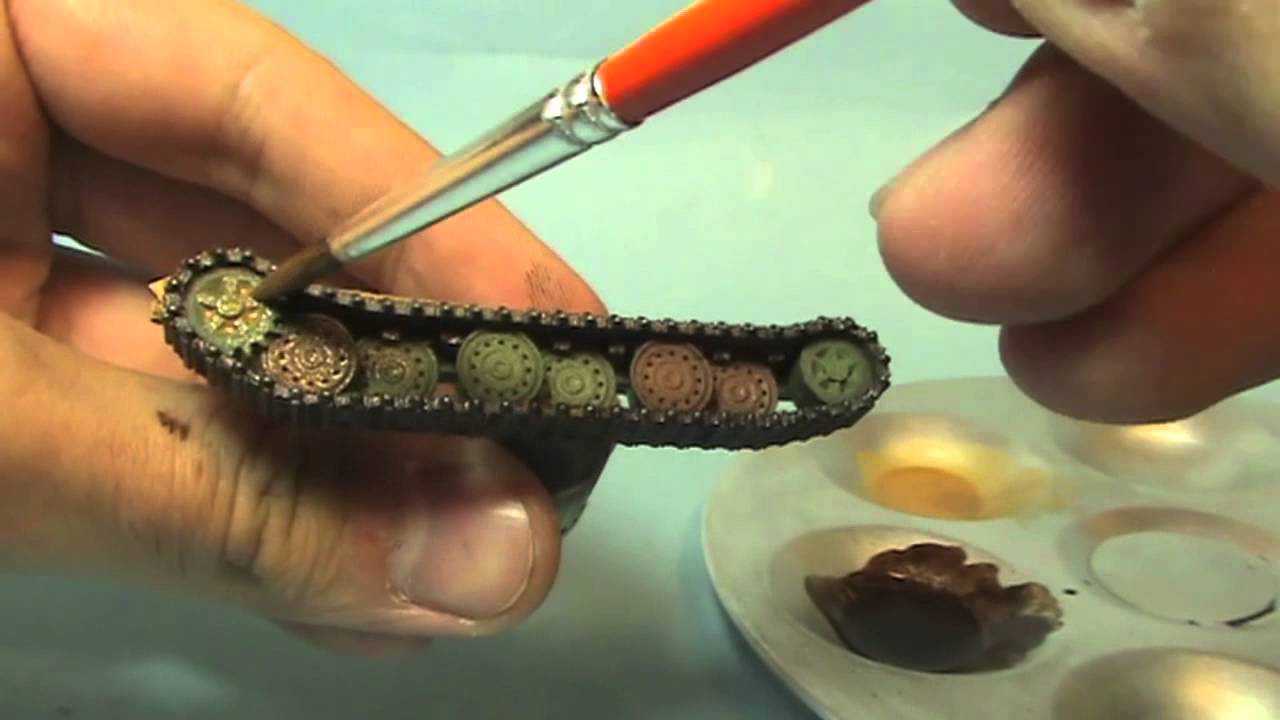 How to paint german tanks 3/3 - Tracks and details - YouTube