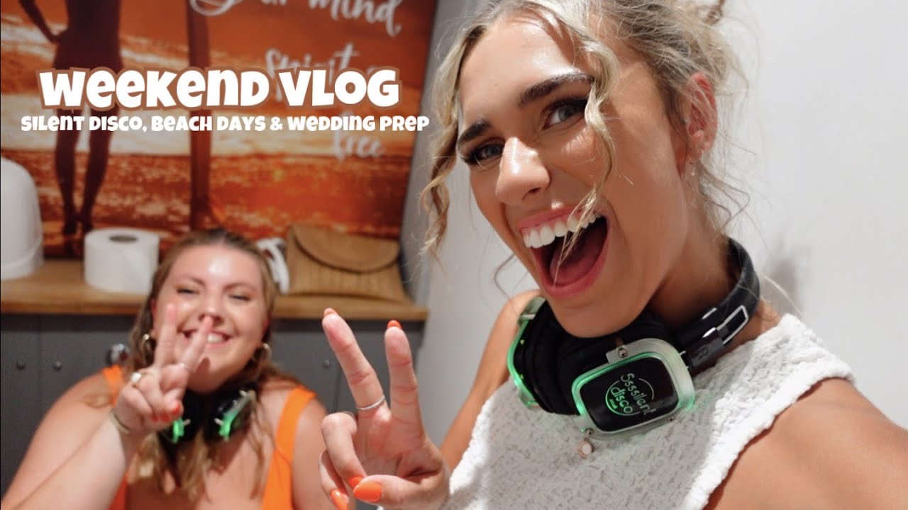 SILENT DISCO, BEACH DAYS & WEDDING PREP HAUL | weekend vlog || Talia ...