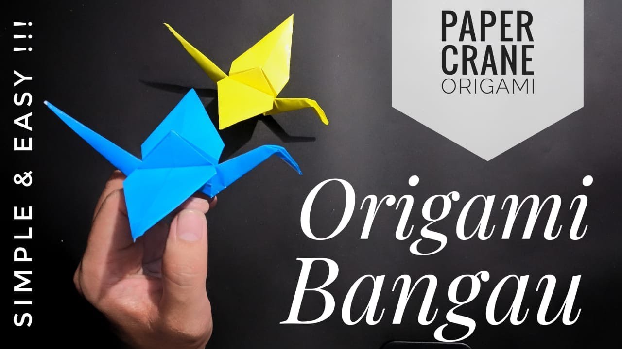 Cara membuat origami burung bangau - How to make a paper crane origami ...