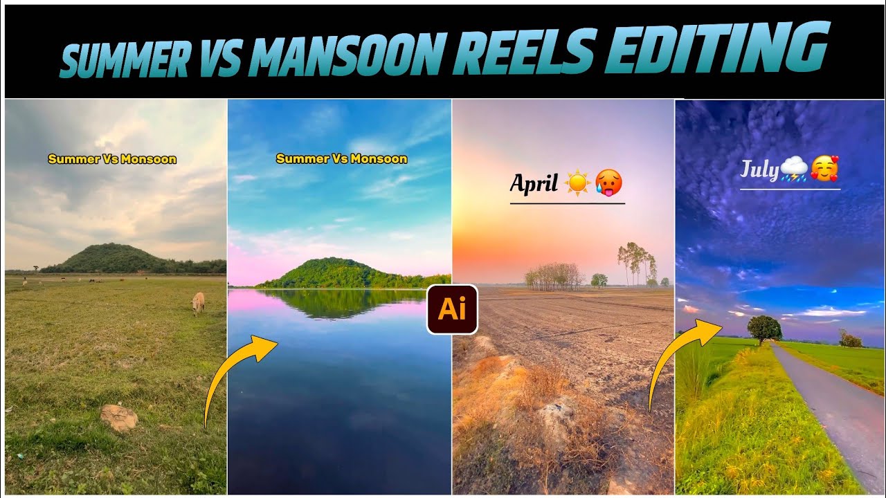 SUMMER VS MONSOON New Viral Reels Editing | summer vs monsoon Ai Video ...