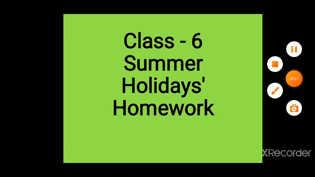 Class-6, Holiday Homework, English-I - YouTube
