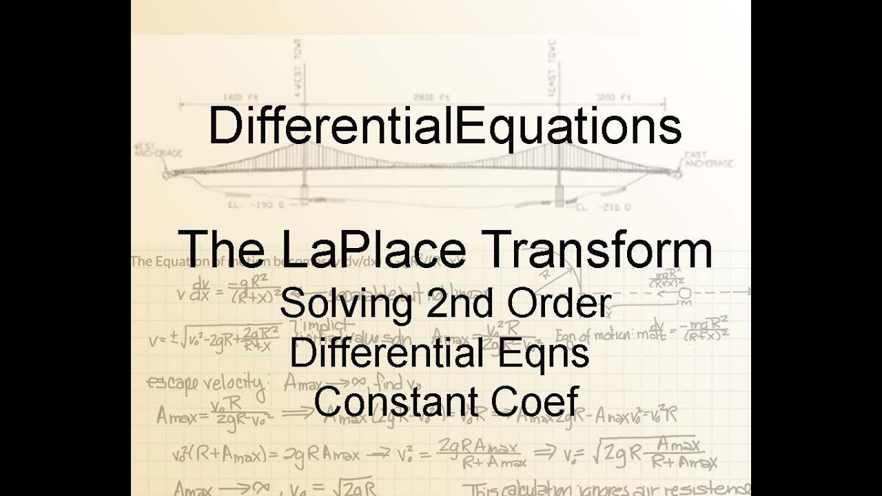 Differential Equations Chapter 6.2: La Place Transformations and ...