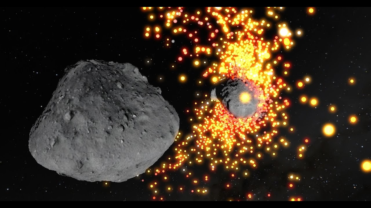 What happens when two asteriods collide?! / SpaceSim - YouTube