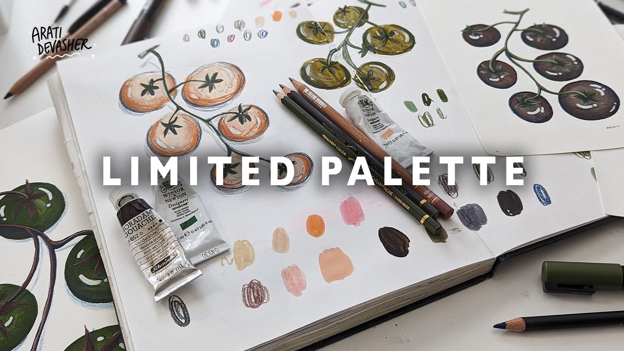 When LESS IS MORE: how to use a LIMITED COLOUR PALETTE from sketchbook ...