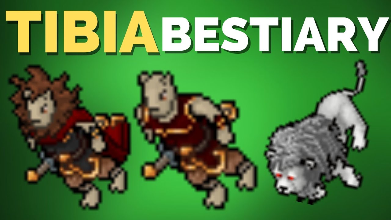 TIBIA BESTIARY Werelion, Werelioness, White Lion - Darashia - YouTube