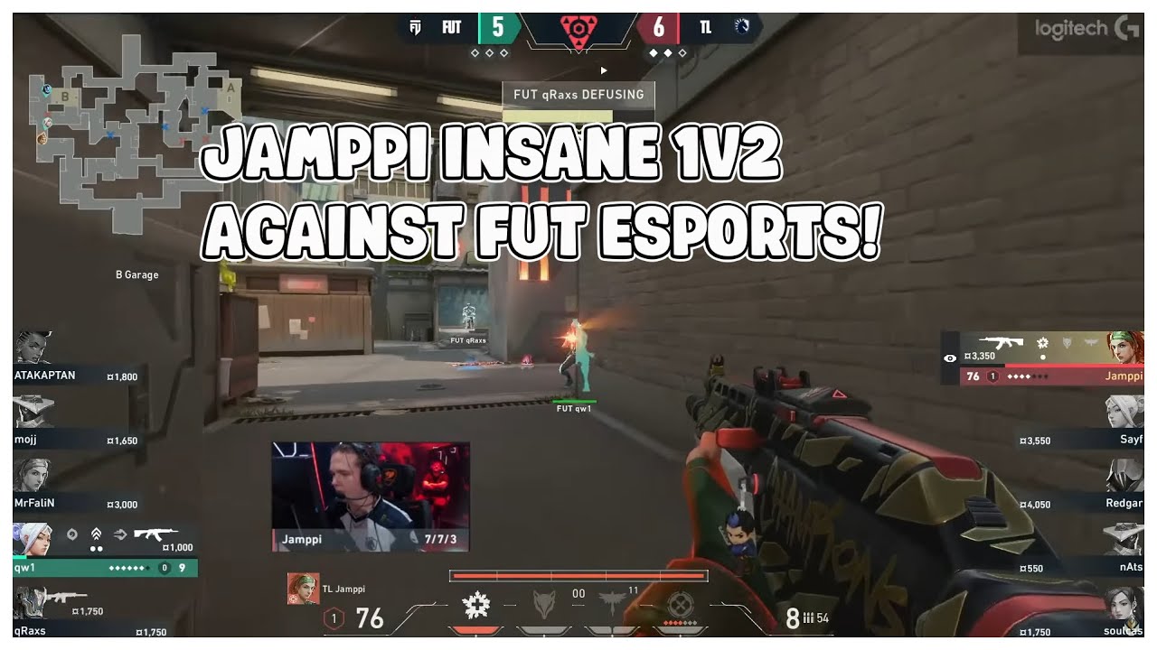 Team Liquid Jamppi INSANE 1V2 VERSUS FUT ESPORTS IN VCT EMEA LEAGUE ...
