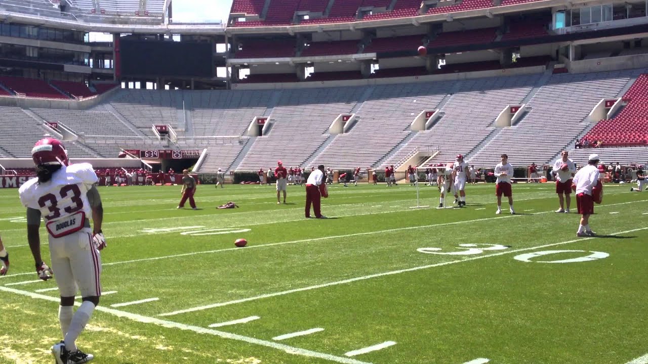 Alabama receivers 2013 DeAndrew White catch - YouTube