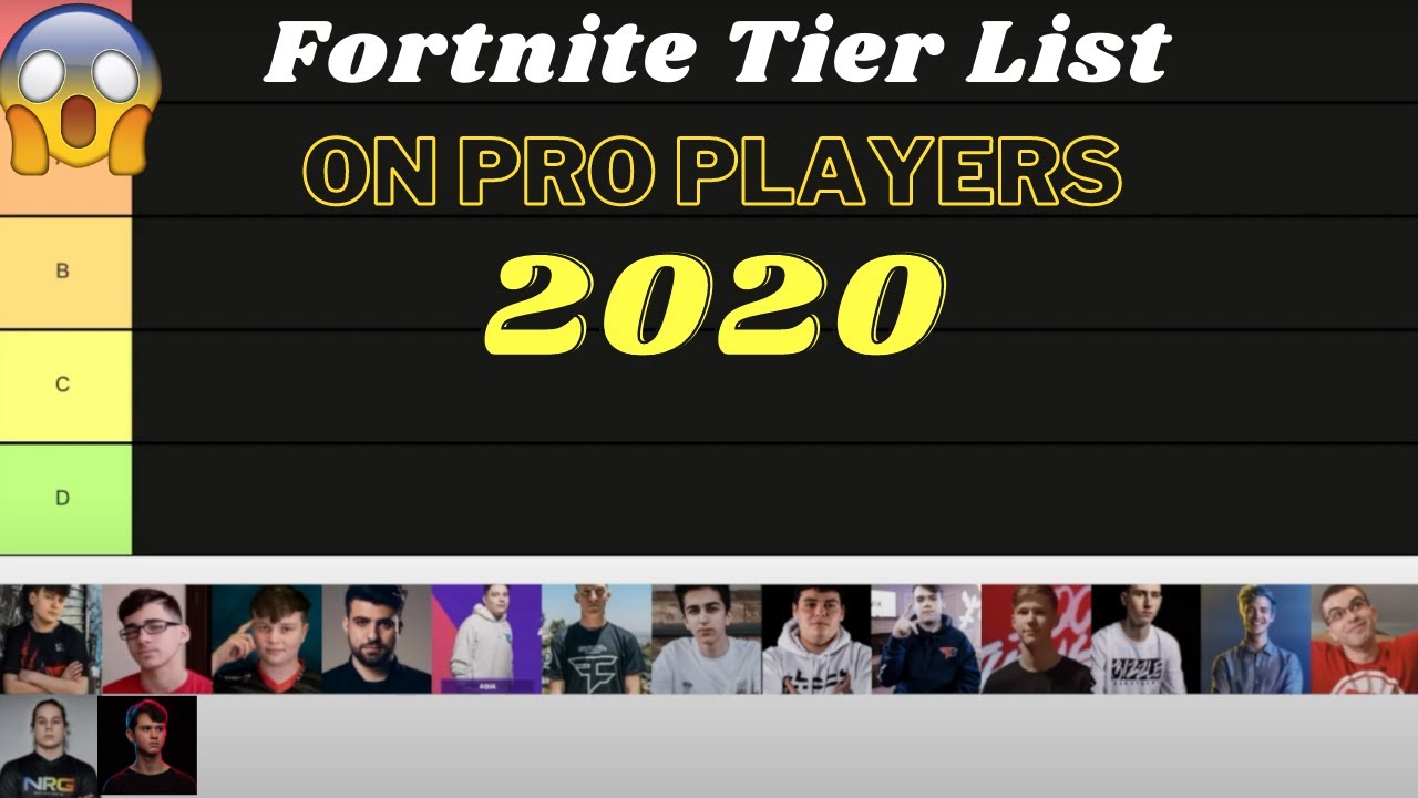 Fortnite Pro Players Tier List 2020 - YouTube