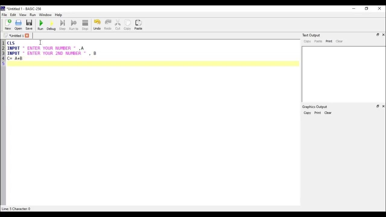 Program to add two numbers in Basic 256 | How to add, subtract & divide two numbers in Basic 256 ...