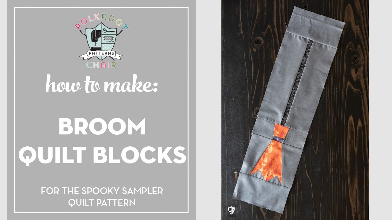 How to Piece the Broomstick Blocks from the Spooky Sampler Quilt - YouTube