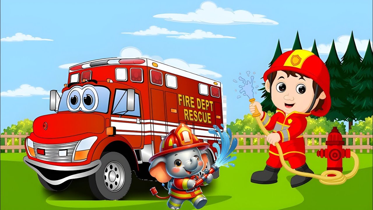 Kids Cartoon Firefighter Truck | Funny Kids Cartoon | Mani Cartoon ...