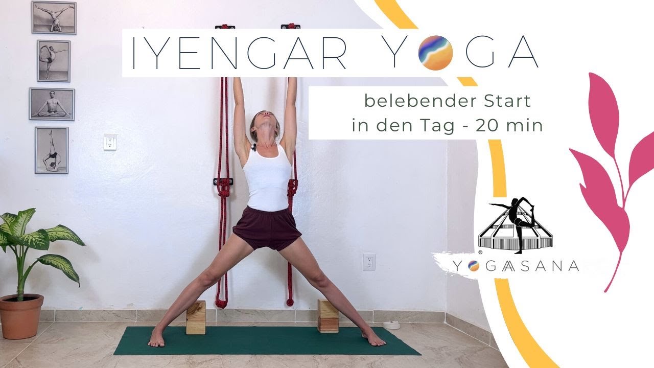 IYENGAR YOGA - Belebender Start in den Tag - 20 min Sequenz - YouTube
