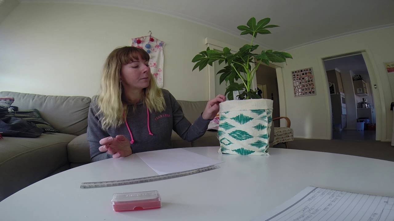 DIY: How to make a fabric pot plant cover - YouTube