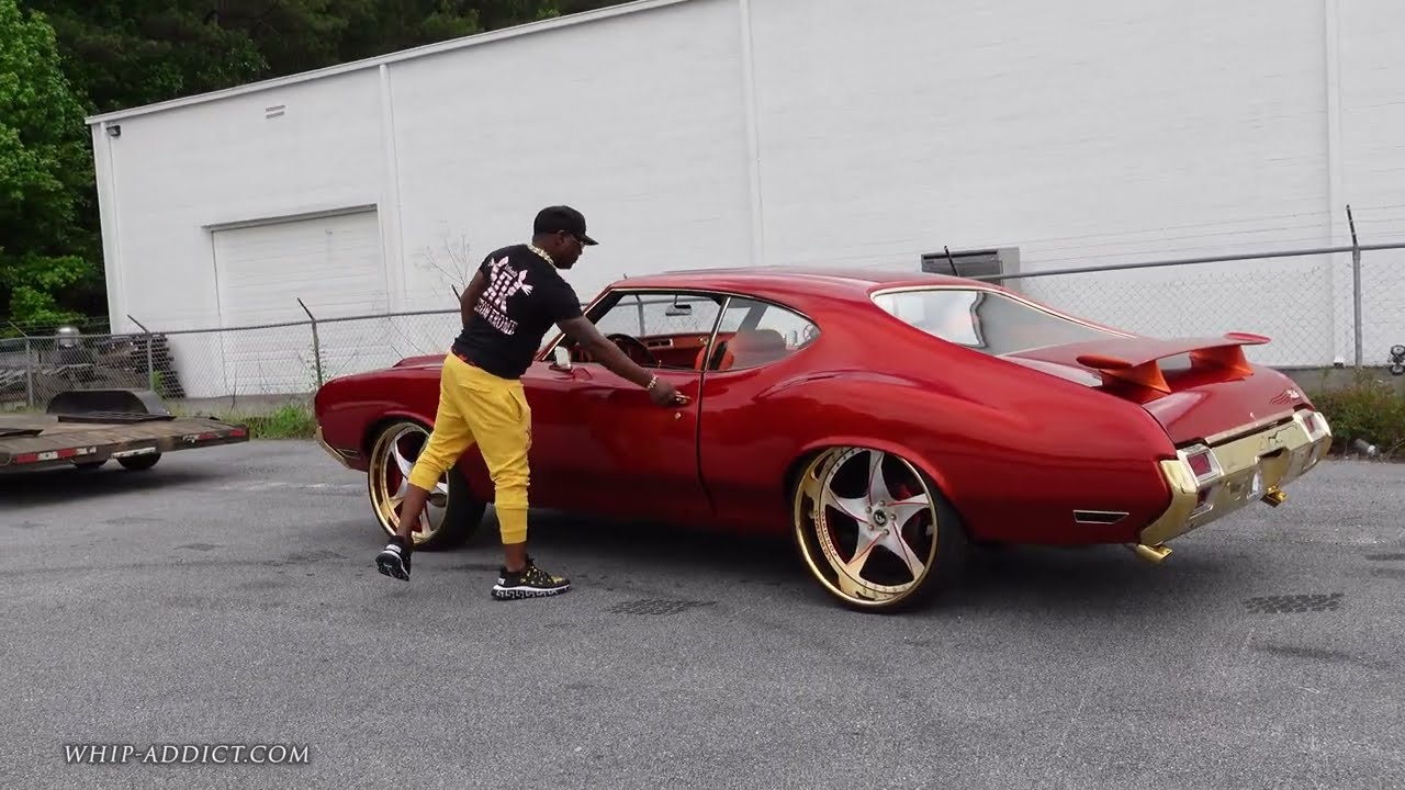 WhipAddict: Kandy Painted 72' Oldsmobile Cutlass on 24s with the Gold ...