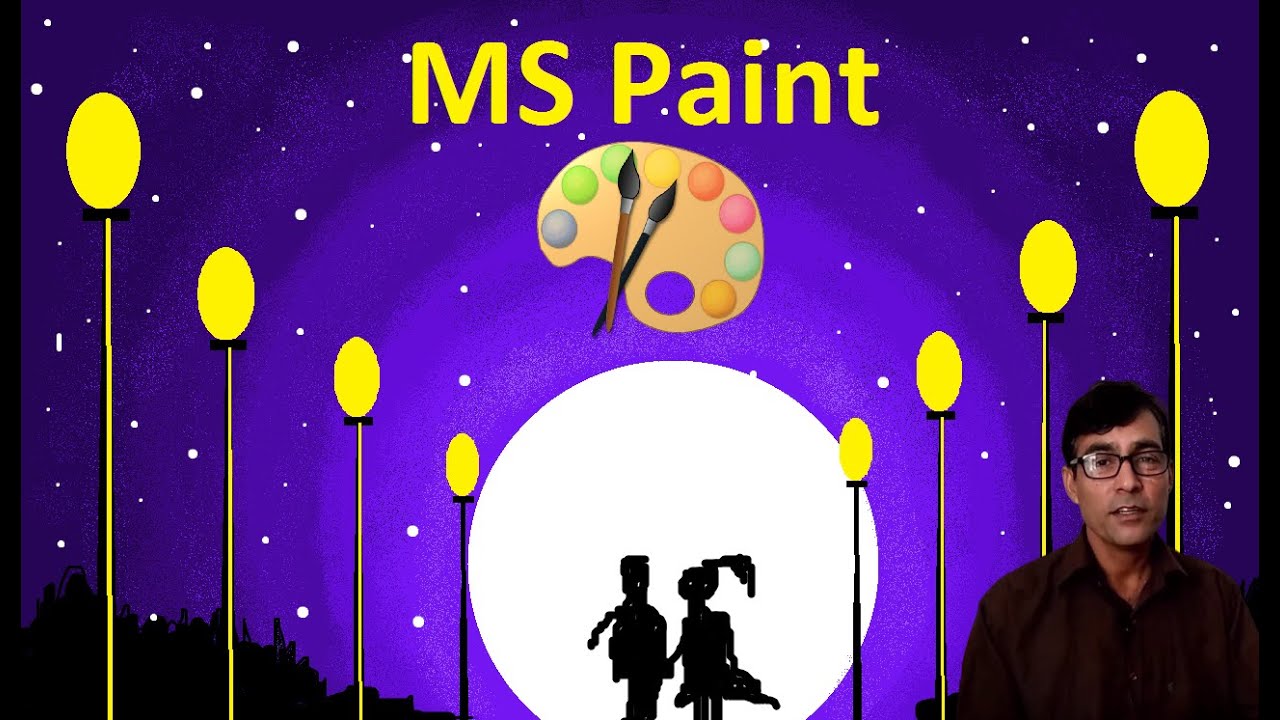 Make a Simple Nature with Air Brush Blending in ms paint in hindi || ms ...