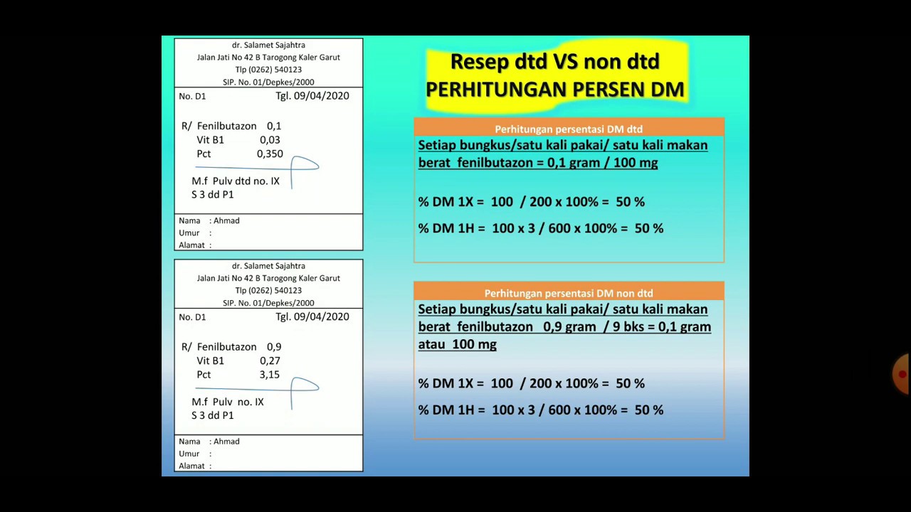 resep obat | dtd versus non dtd - YouTube