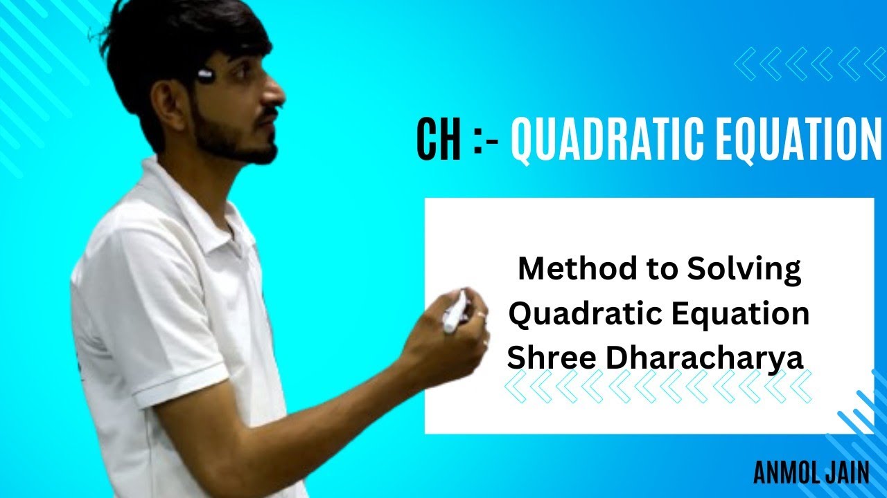 Lec–02 : Method to Solving Quadratic Equation || Proof of Shree ...