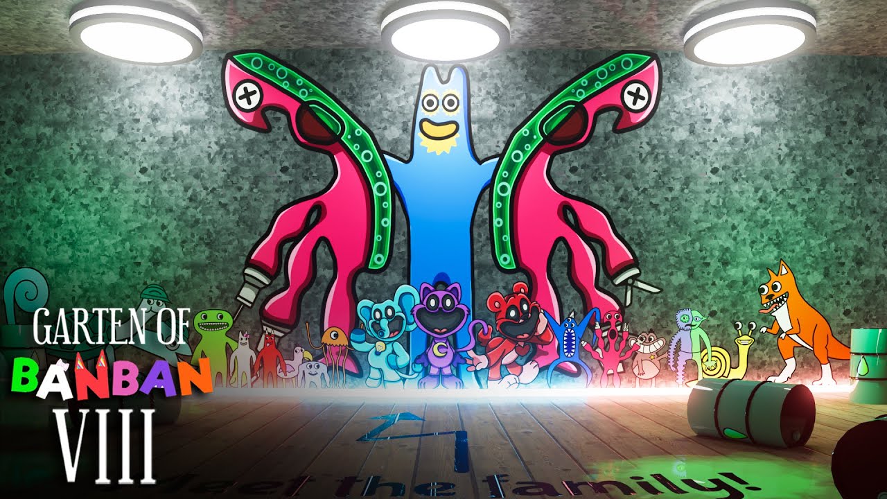 Garten of Banban 8 - ALL NEW BOSSES + DOORS Floor 2 (Gameplay #120 ...