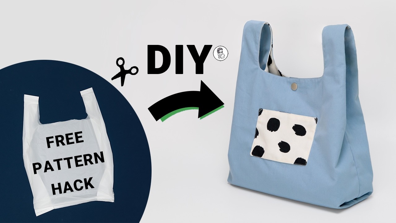 Sew Simple: DIY Eco Bag from a FREE Plastic Bag Pattern! - YouTube