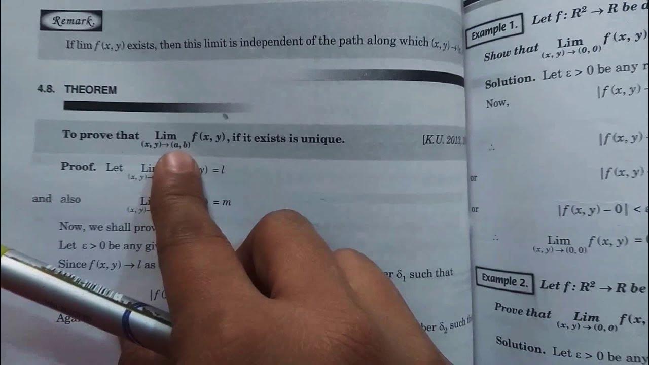 Lecture 3 of Limit and Continuity of Functions of Two Variables of Advanced Calculus - YouTube