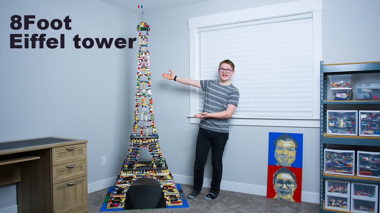 8Ft Lego Eiffel Tower - YouTube