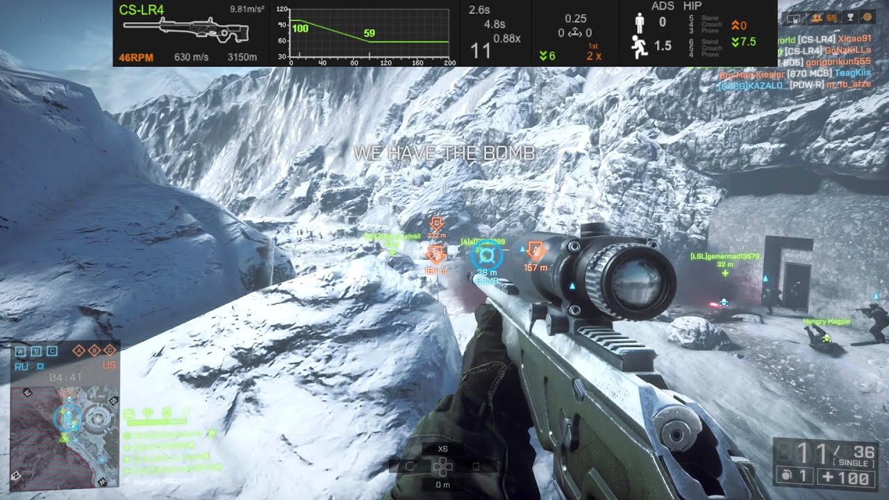 Battlefield 4 (PS4) - CS-LR4 Post Fall Patch Weapon Review (BF4 ...