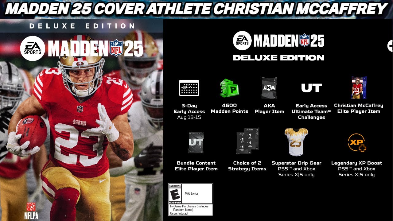 MADDEN 25 COVER ATHLETE CHRISTIAN MCCAFFREY PRE ORDER DETAILS - YouTube