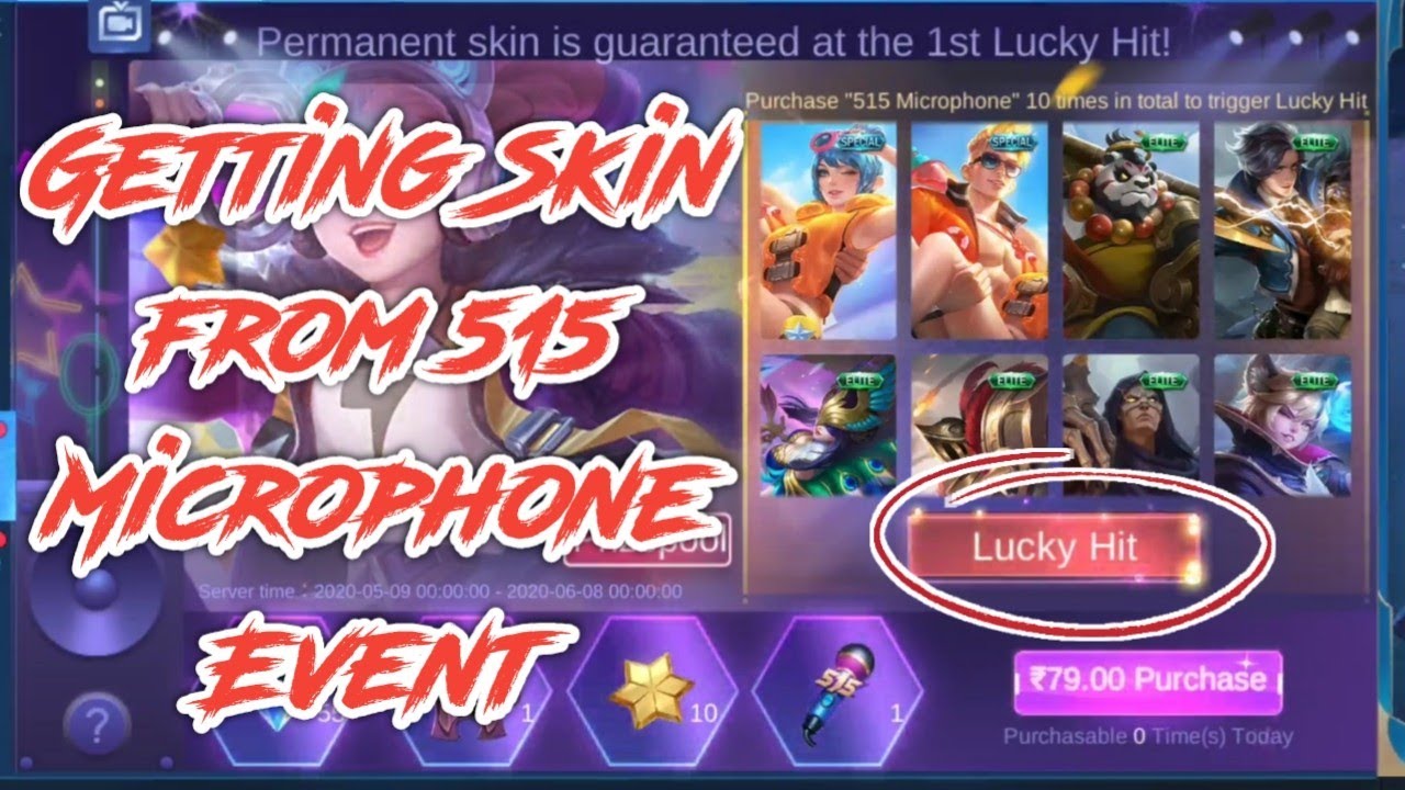 GETTING SKIN FROM 515 MICROPHONE 🎤🎤🎤 EVENT | MOBILE LEGENDS 515 ...
