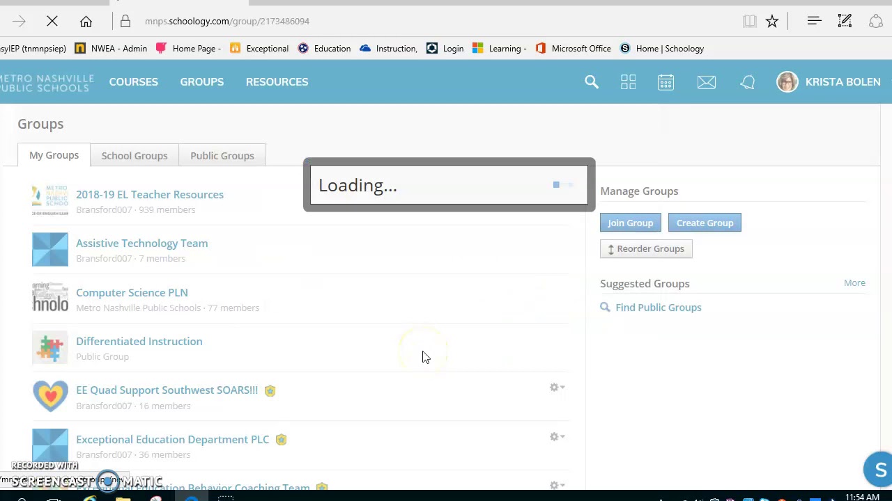 Schoology Groups How To - YouTube