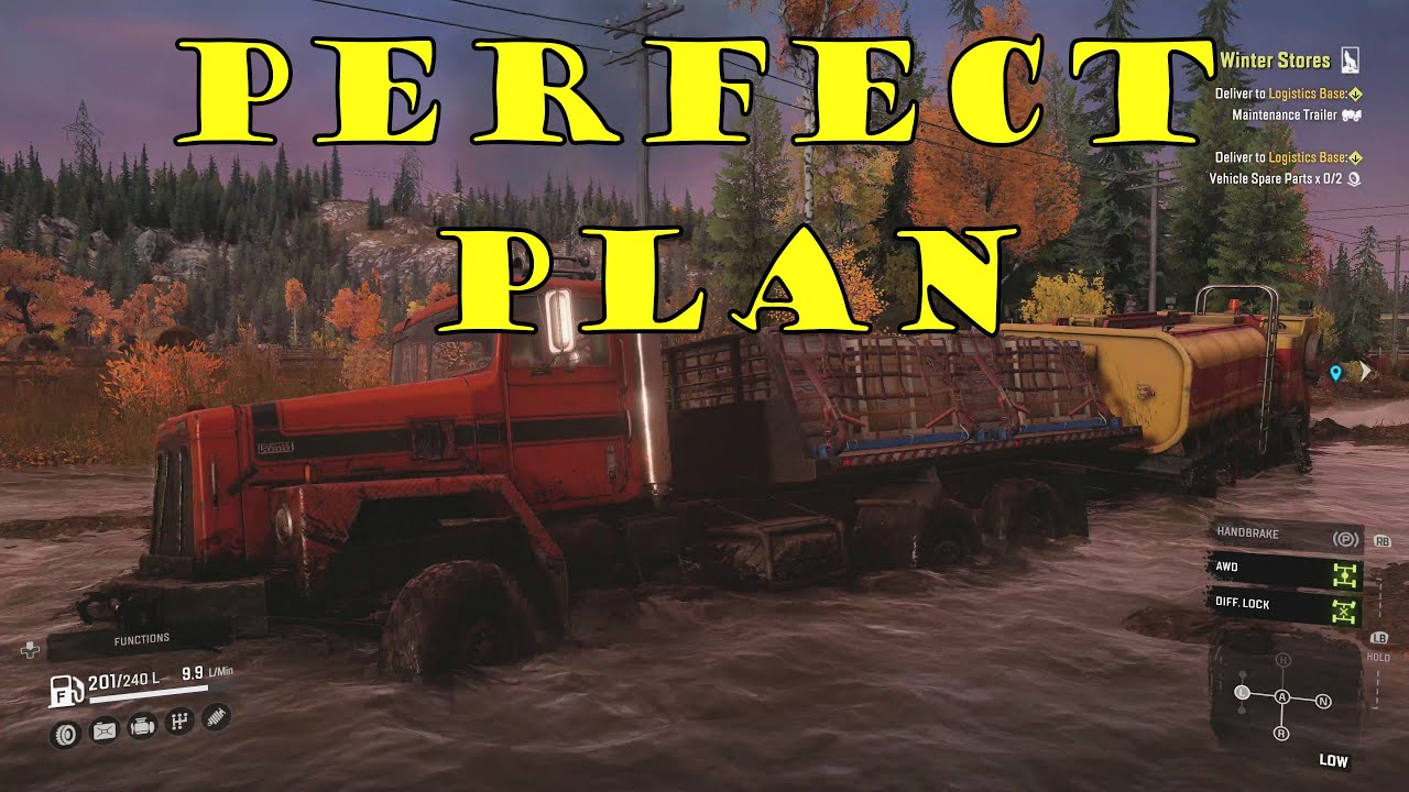 Perfect Plan! (Snow Runner Xbox One X) 4k - YouTube
