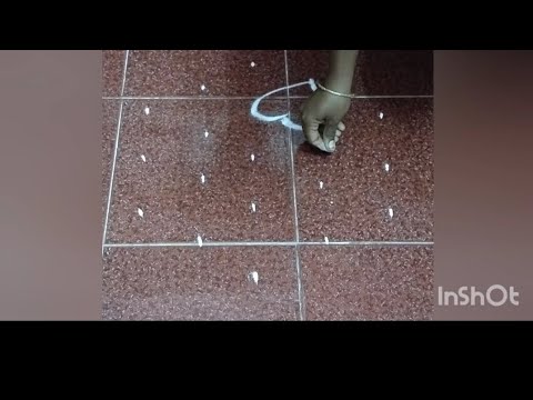 heart kolam 5*3#valentines kolam#easy daily kolam - YouTube