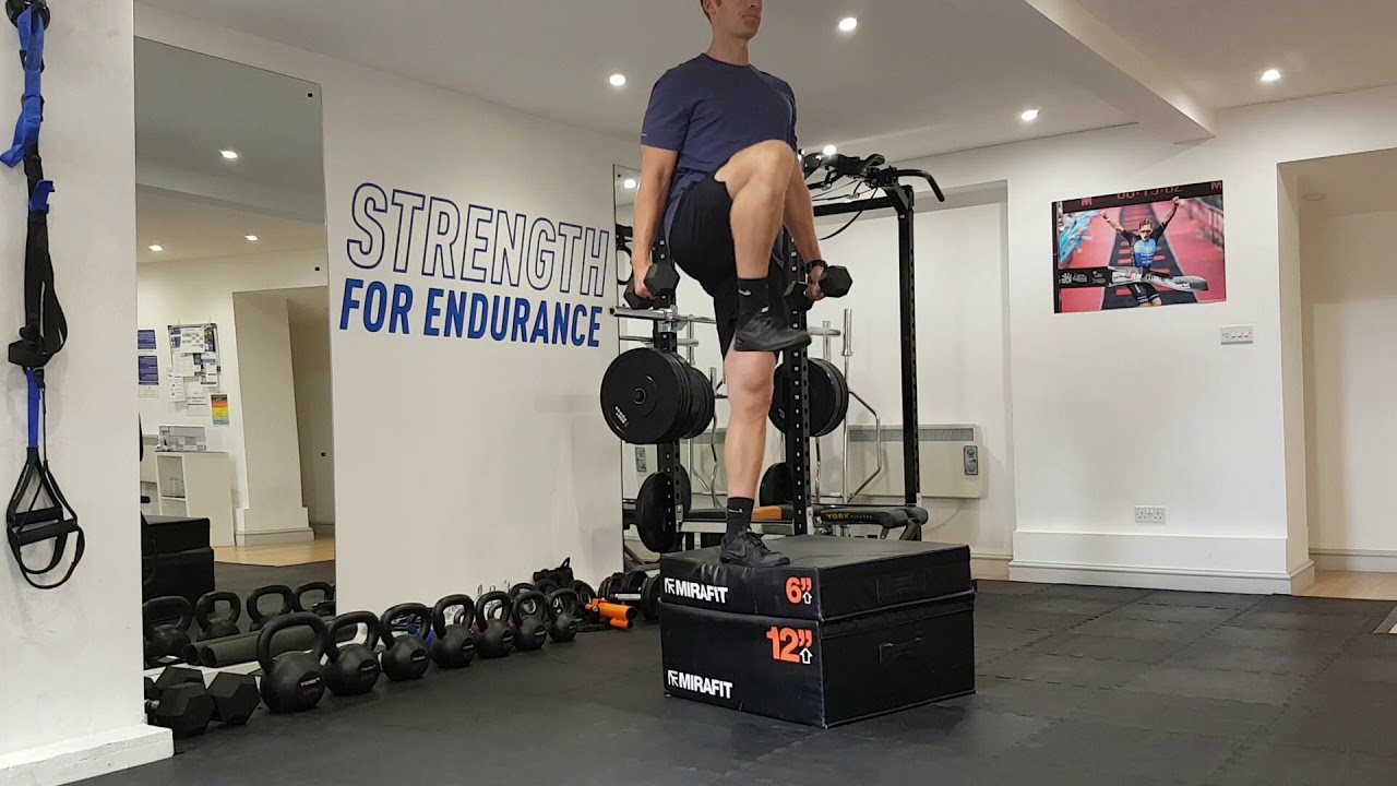 Dumbbell Lateral Box Step Up - YouTube