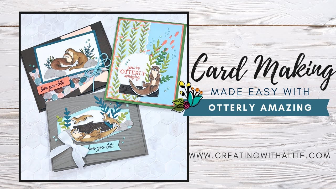 Learn how to make three cute cards with the Otterly Amazing bundle from ...