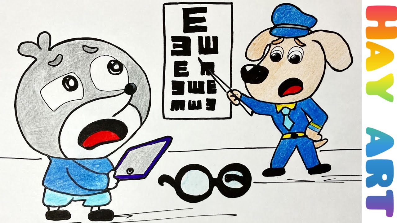 How To Draw Sheriff Labrador and coloring 🎨🧜‍♀️🧜‍♀️🎨 - YouTube